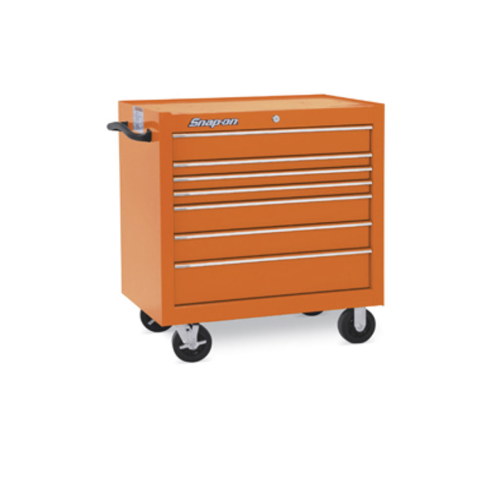 Roll Cab, Classic 60, 7 Drawers, Electric Orange